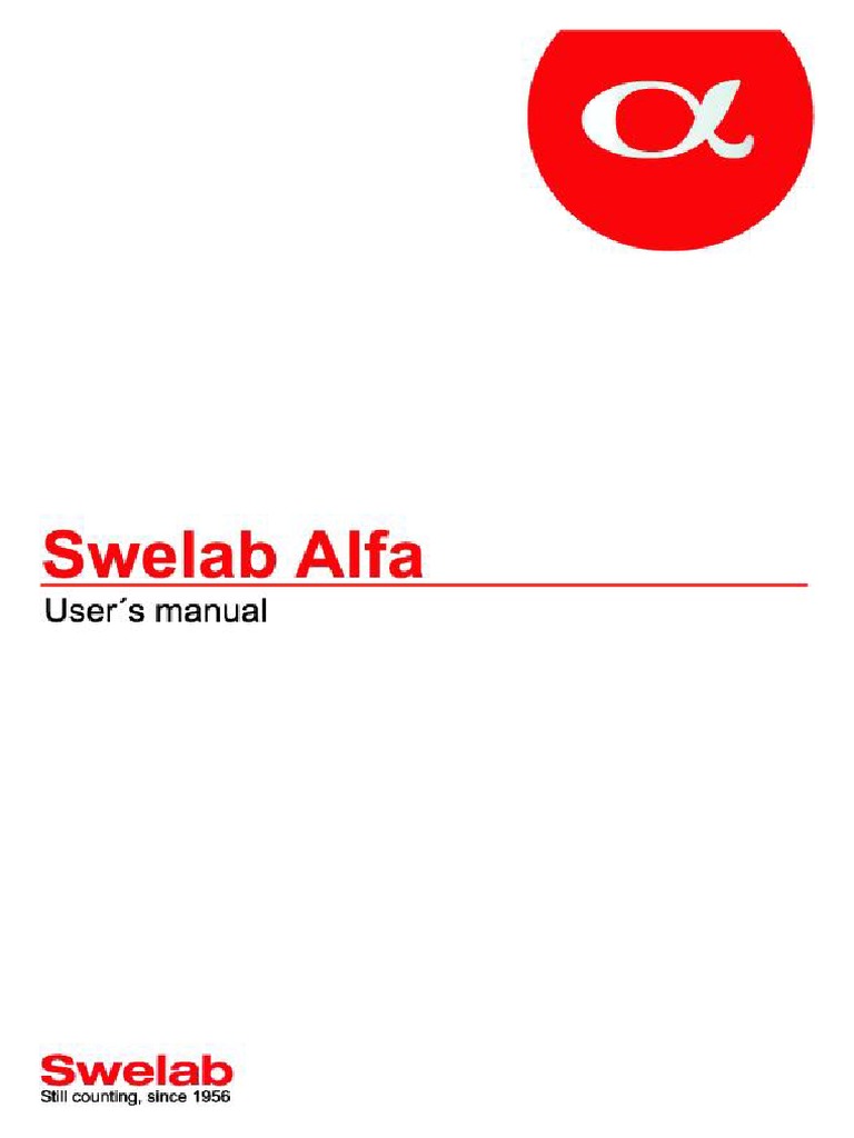 Swelab Alfa Manual - 1504154 Apr 2006 | PDF | Infection | Medical Diagnosis