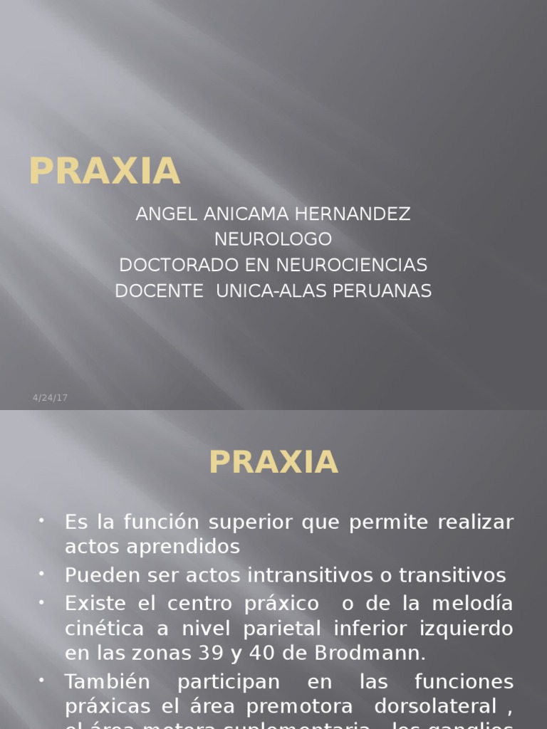 2 Praxia | PDF | Neuropsicología | Desórdenes neurológicos