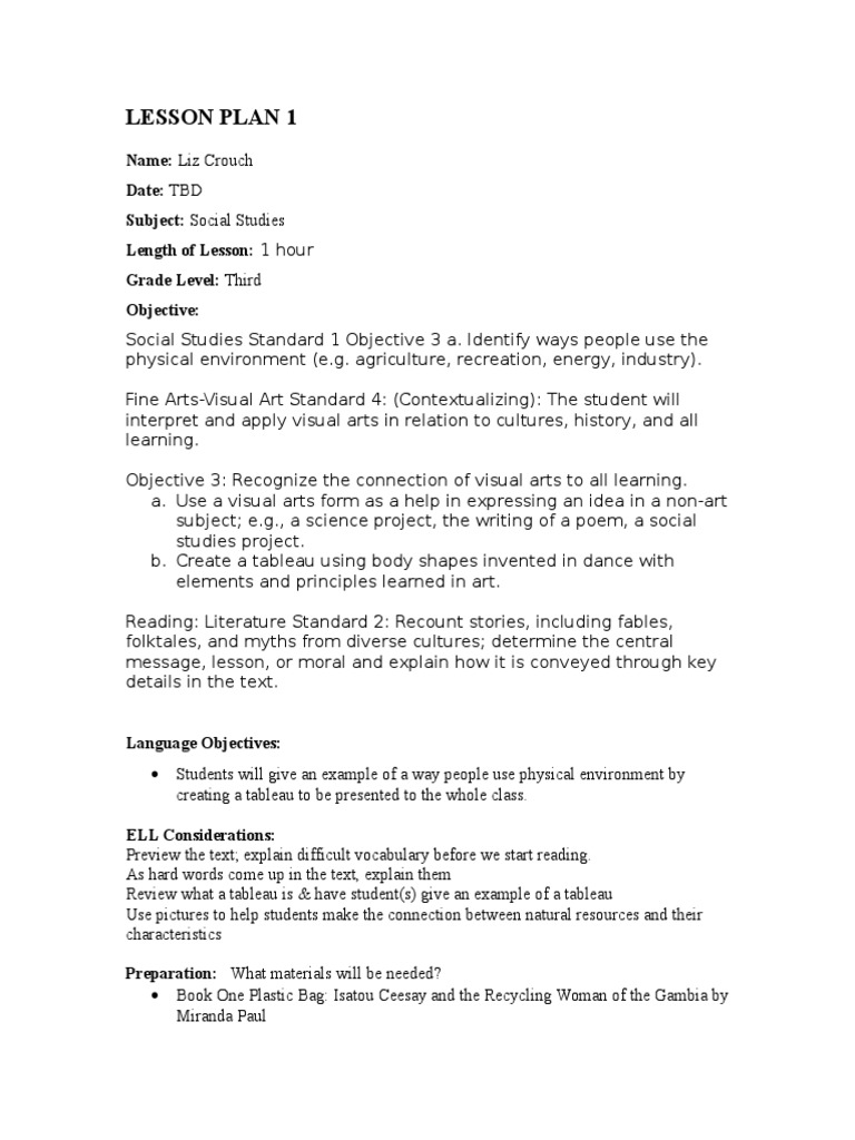 Social Studies Learning Differences Lesson Plan | PDF | Lesson Plan ... Social Studies Learning Differences Lesson Plan | PDF | Lesson Plan ...