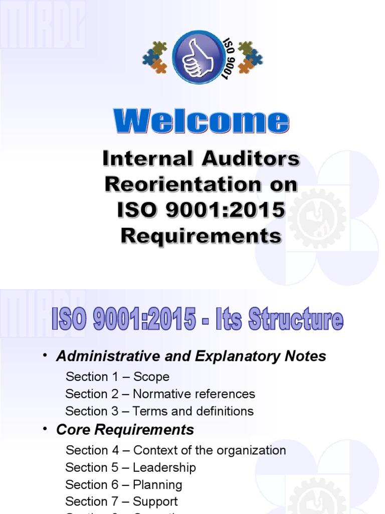 ISO 9001 2015 - Internal Audit | Verification And Validation | Audit