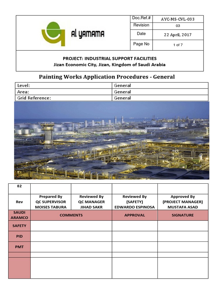 Coating Procedure - General Rev.03 | PDF | Specification (Technical ...