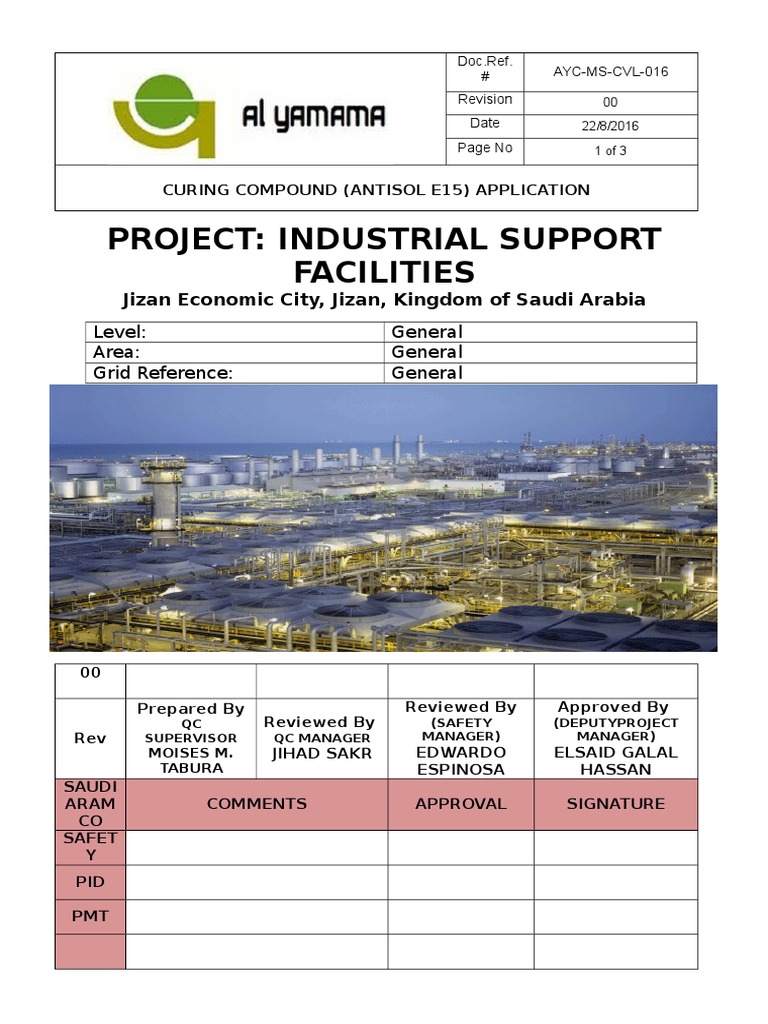 Curing Compound Application | PDF | Specification (Technical Standard ...