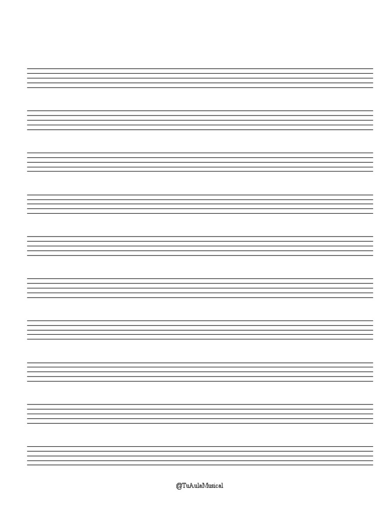 Hoja Pentagramada Carta | PDF