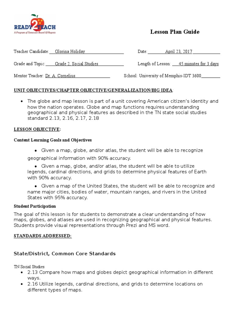 Edtpa Lesson Plan 2 | PDF | Tennessee | Knoxville
