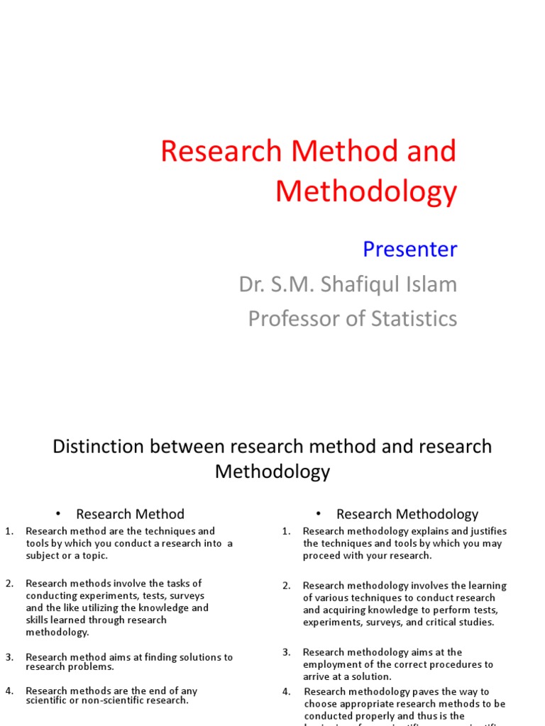 Ch-02 Method and Methodology | PDF