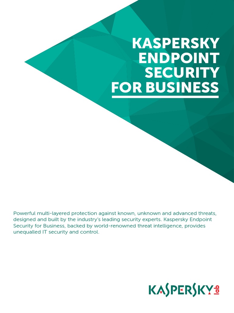 1). Kaspersky Endpoint Security for Business DS | Online Safety & Privacy | Computer Security