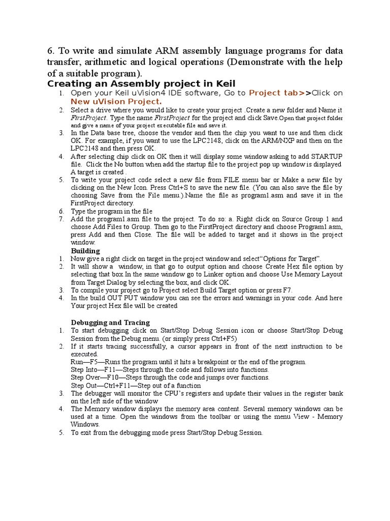Assembly Language Program For Data Transfer Arithmetic And Logical