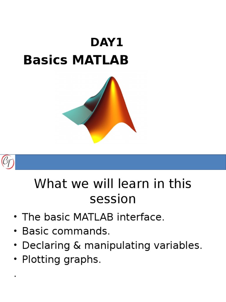 Day1 Matlab Basics Pdf Matrix Mathematics Matlab