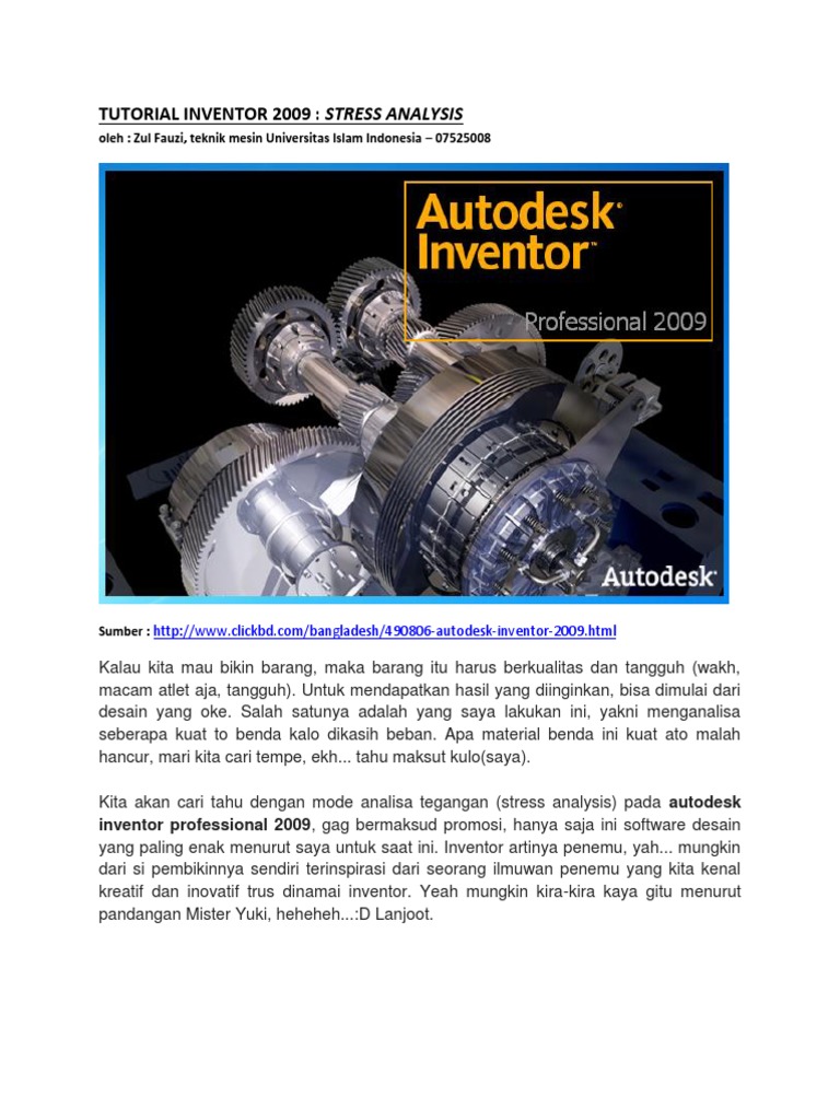 Tutorial Inventor Stress Analysis | PDF