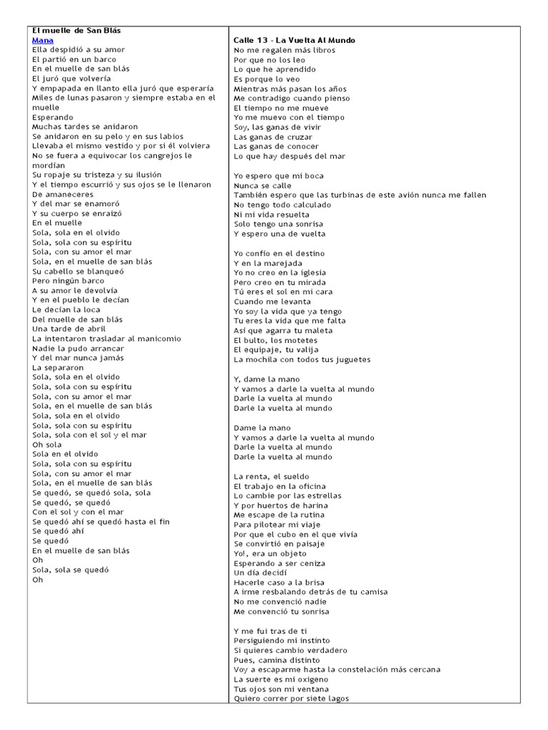 Viaje en La Literatura Canciones | PDF | Amor | Science