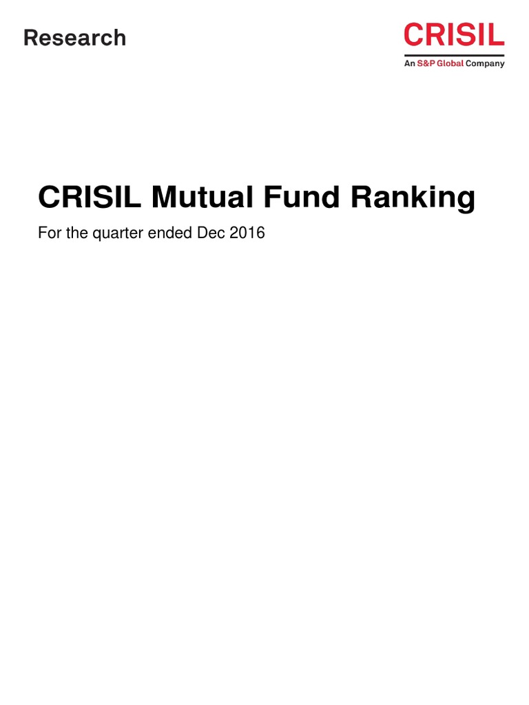 CRISIL Mutual Fund Rankings Q4 2016 | PDF | Business