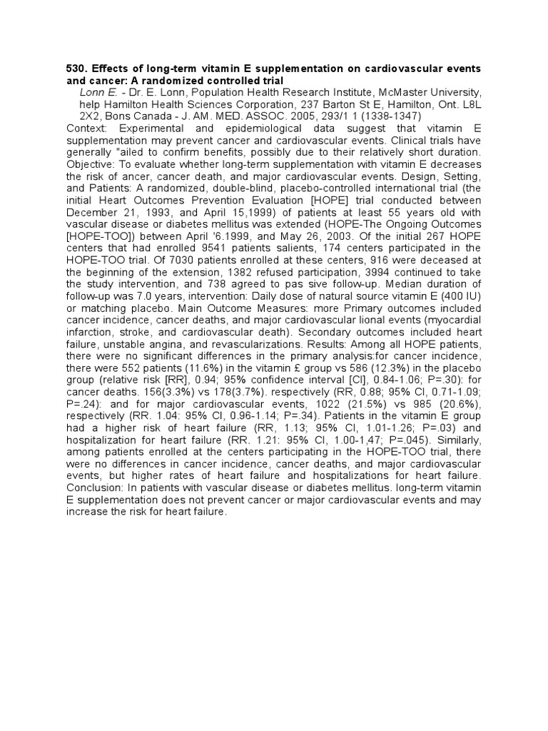 Lonn E. - Dr. E. Lonn, Population Health Research Institute, Mcmaster ...