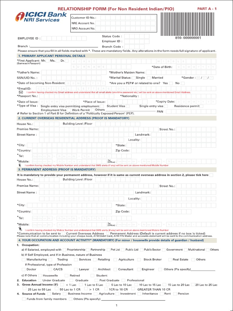 Account Opening Form | PDF