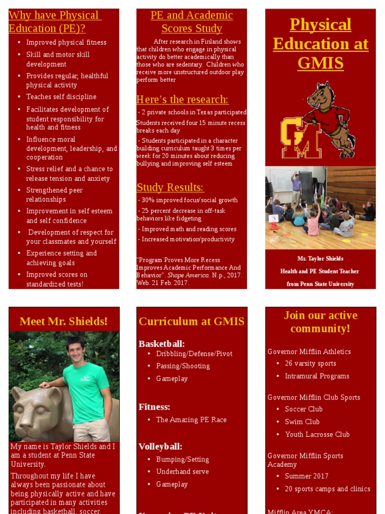 Brochure | PDF | Physical Education | Teachers