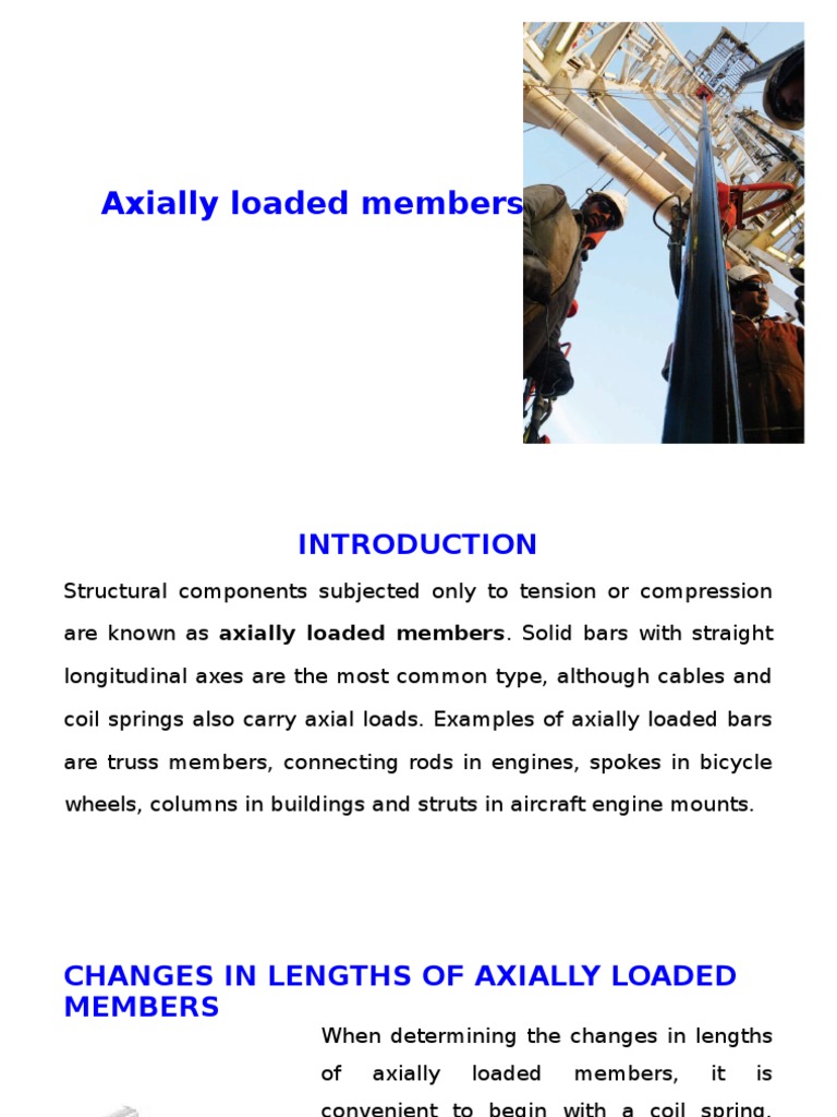 Axially Loaded Members Overview | PDF | Deformation (Mechanics ...