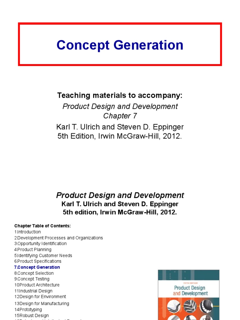 Concept Generation: Teaching Materials To Accompany | PDF | Innovation ...