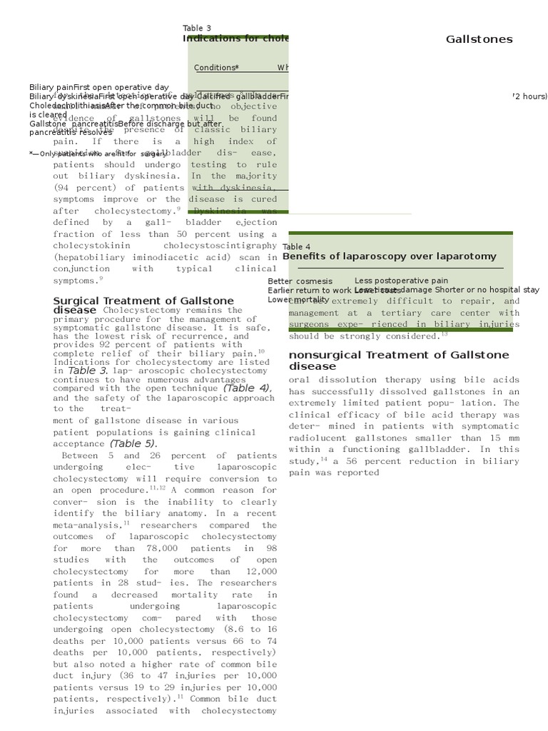 Indikasi Kolesistektomi | PDF | Gastroenterology | Digestive System