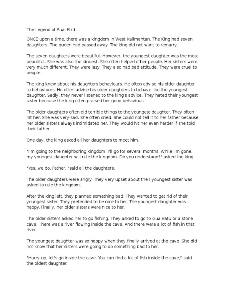 Kalimantan Barat2 The Legend of Ruai Bird | PDF