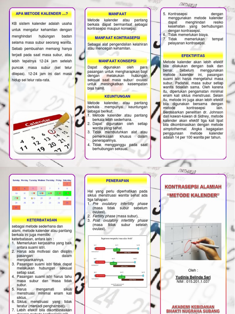 Leaflet Metode Kalender - Yudinia