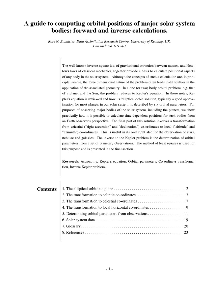 Orbit Notes | PDF | Ellipse | Orbit