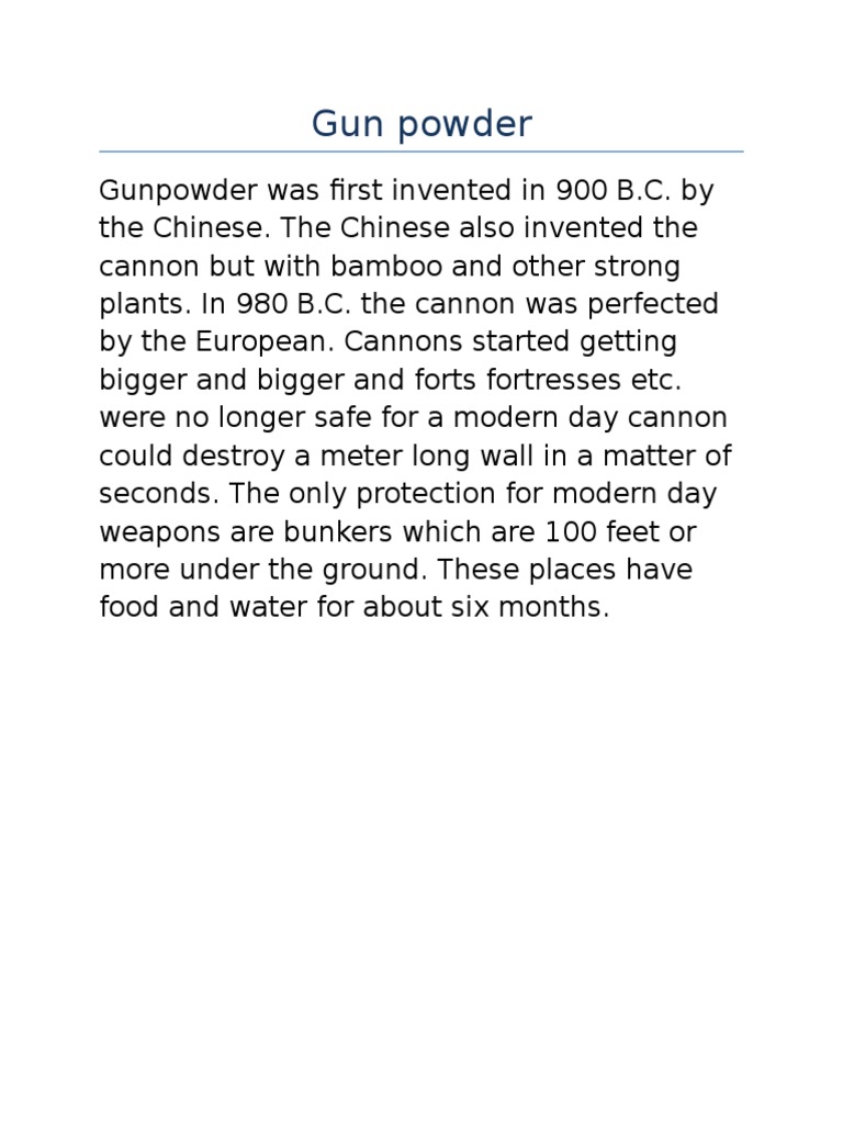 Gunpowder | PDF | Cannon | Gunpowder