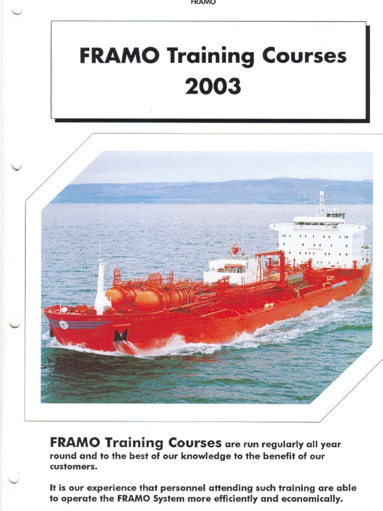 FRAMO Training Courses PDF | PDF | Pump | Transmission (Mechanics)