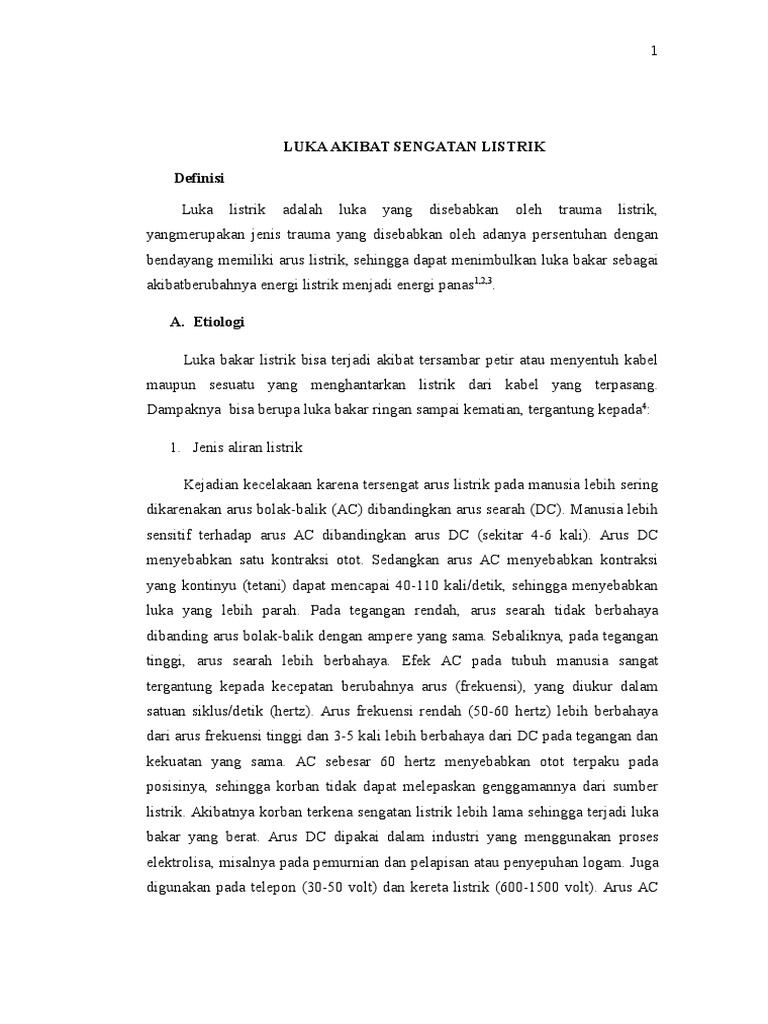 Luka Akibat Sengatan Listrik | PDF
