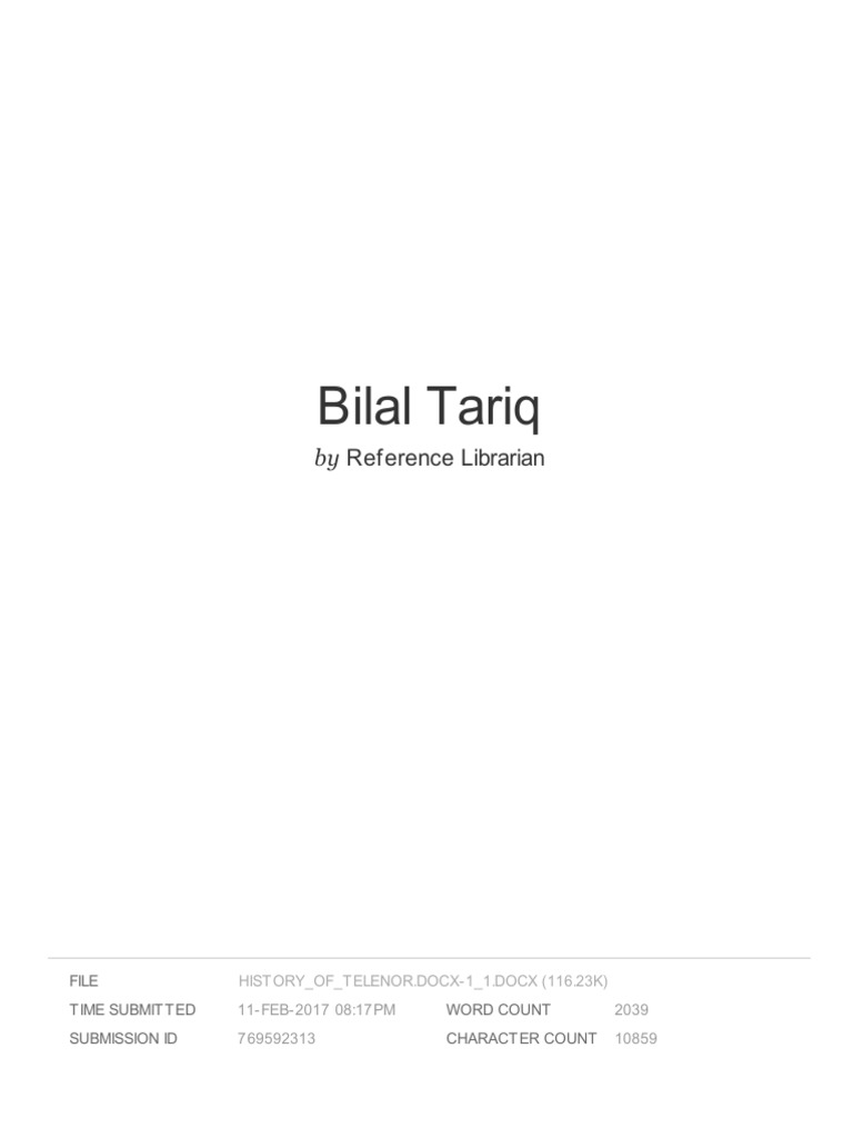 Bilal Tariq | PDF