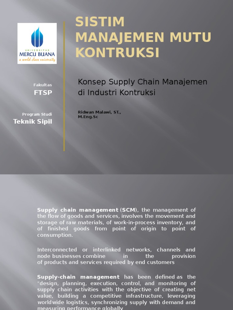SMMK - Supply Chain Management | PDF | Business