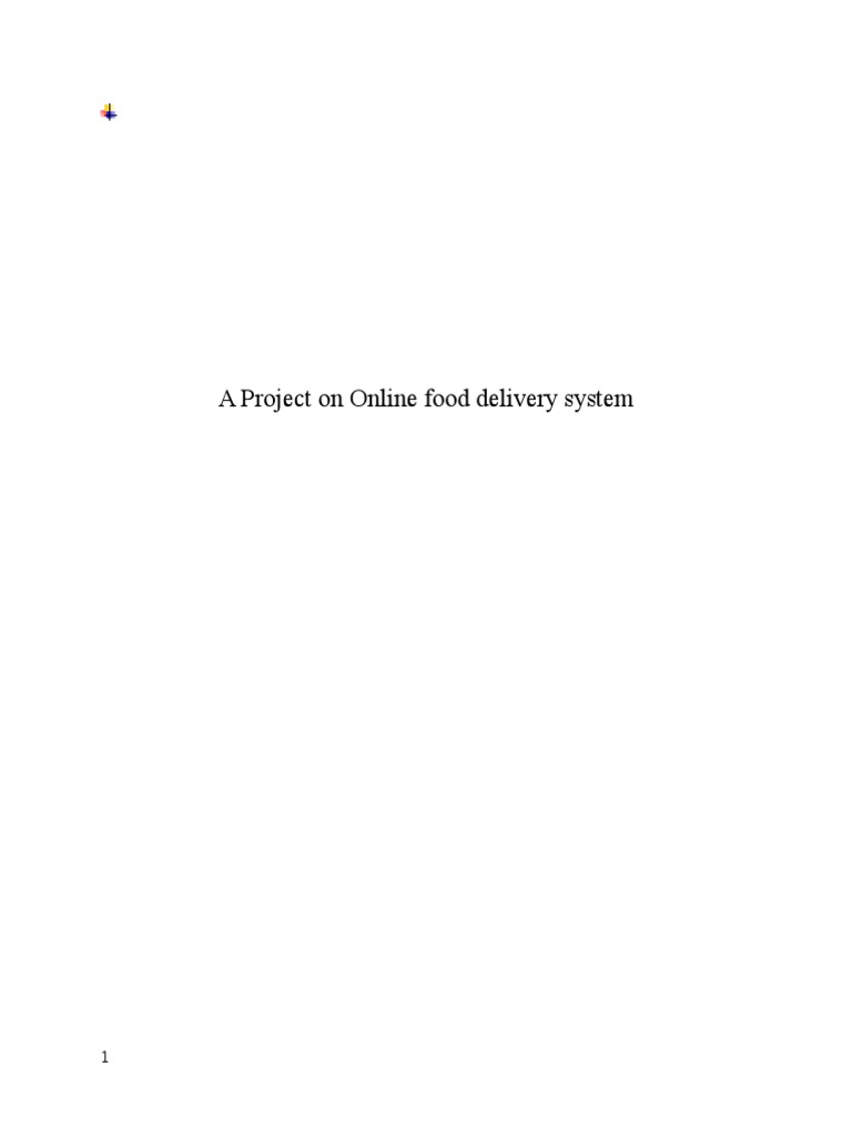 A Project On Online Food Delivery System | PDF | Grilling | Meal