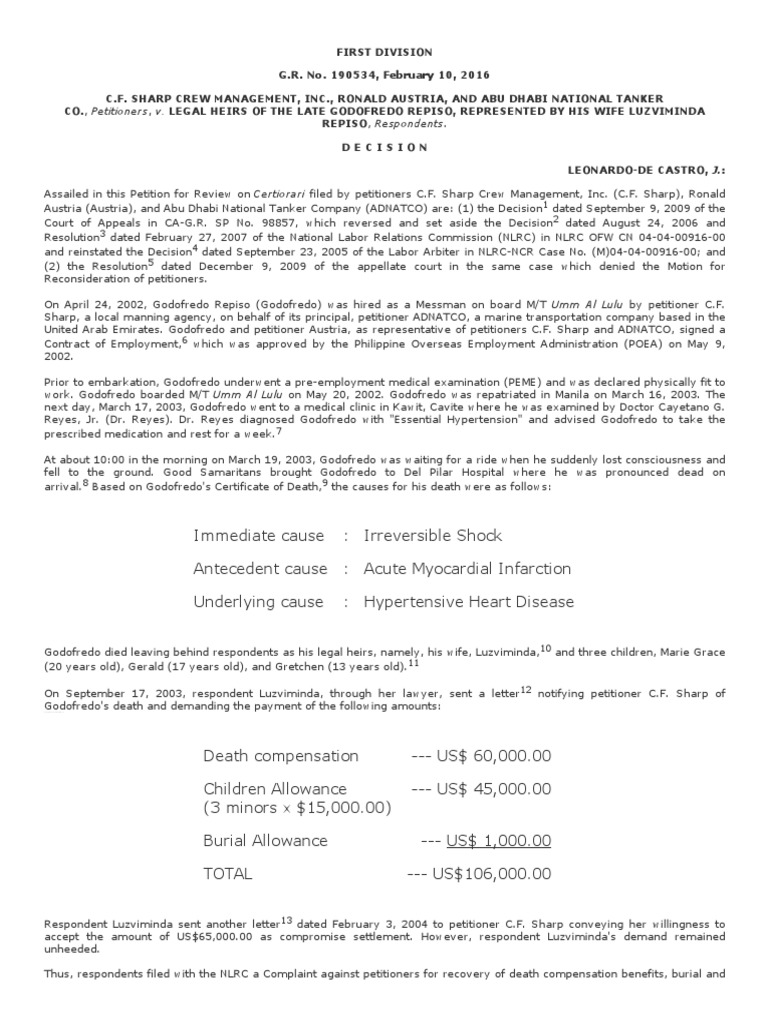 CF Sharp | PDF | Hypertension | Employment