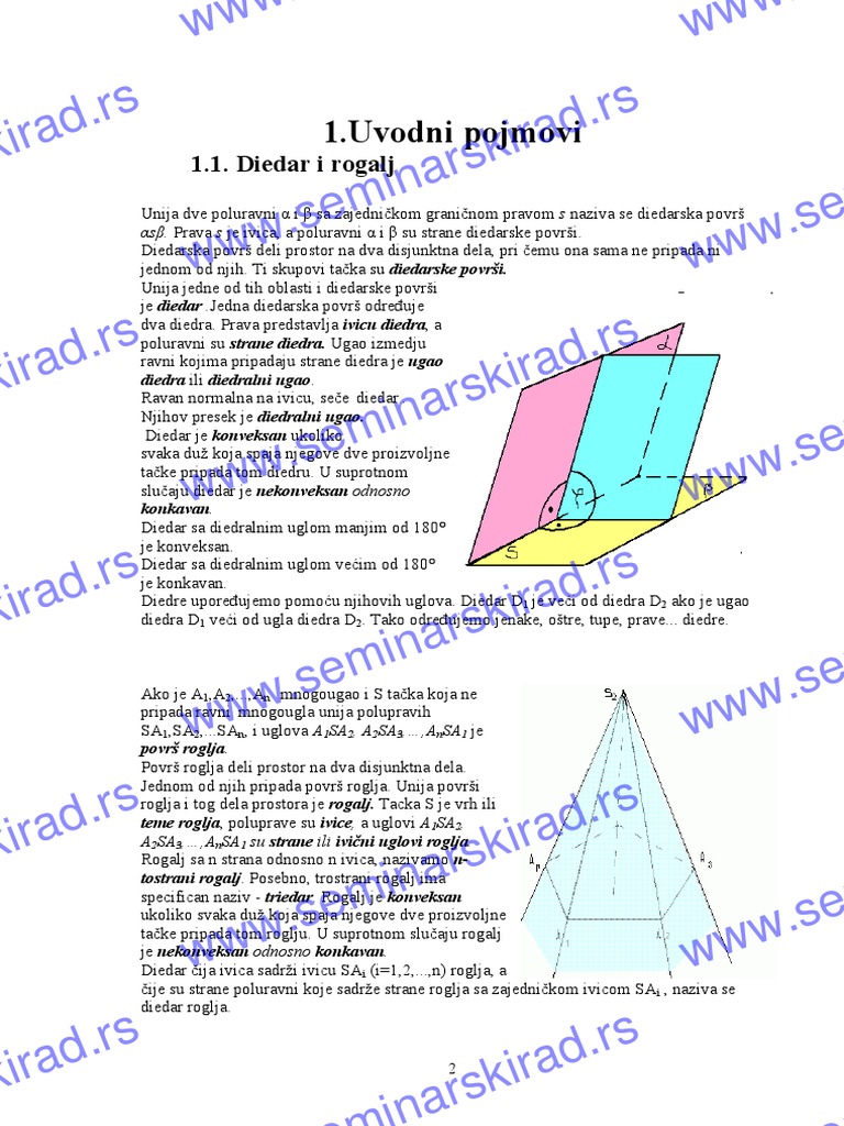 1.uvodni Pojmovi: 1.1. Diedar I Rogalj | PDF