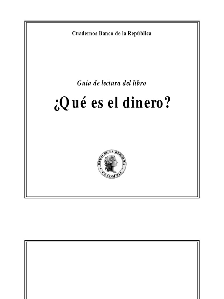 Guía de Lectura: ¿Qué es el Dinero? | PDF | Billete de banco | Dinero