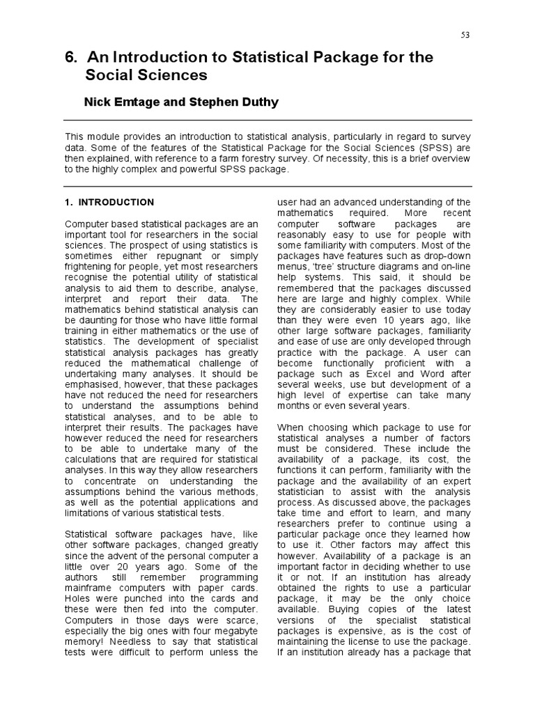 Spss Introduction | PDF | Spss | Data Analysis