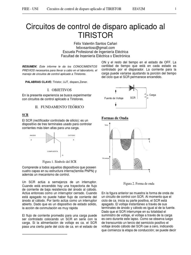 Control de Disparo en Tiristores | PDF | Dispositivos semiconductores ...