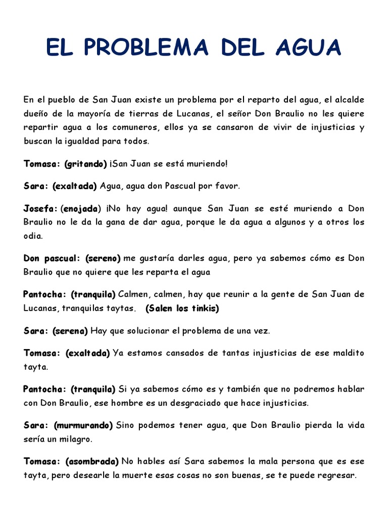 El Problema Del Agua | PDF | Ocio | Entretenimiento (general)
