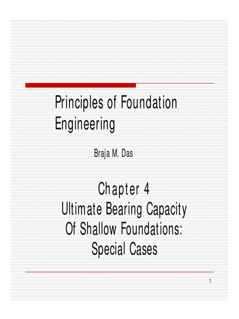 Principles of Foundation Engineering: Ultimate Bearing Capacity of ...