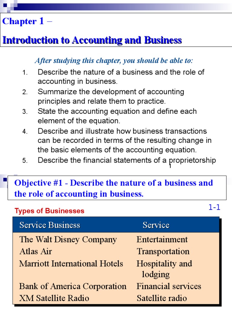 1 - Introduction To Accounting and Business | PDF | Balance Sheet ...