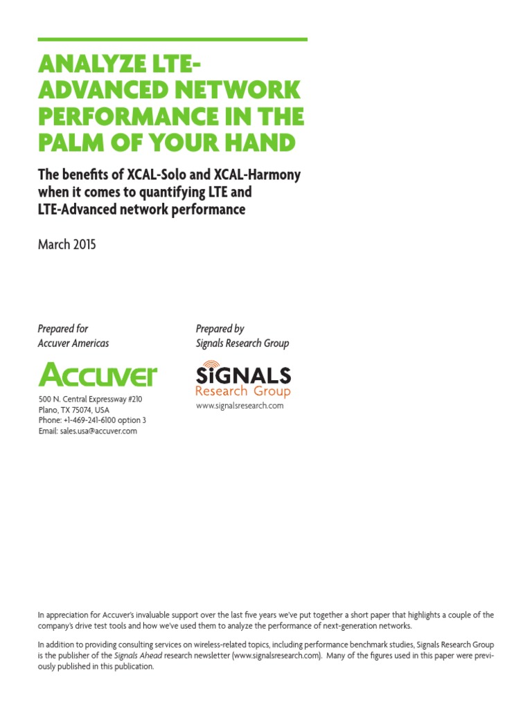 Analyzing LTE Performance | PDF | Lte Advanced | Lte (Telecommunication)