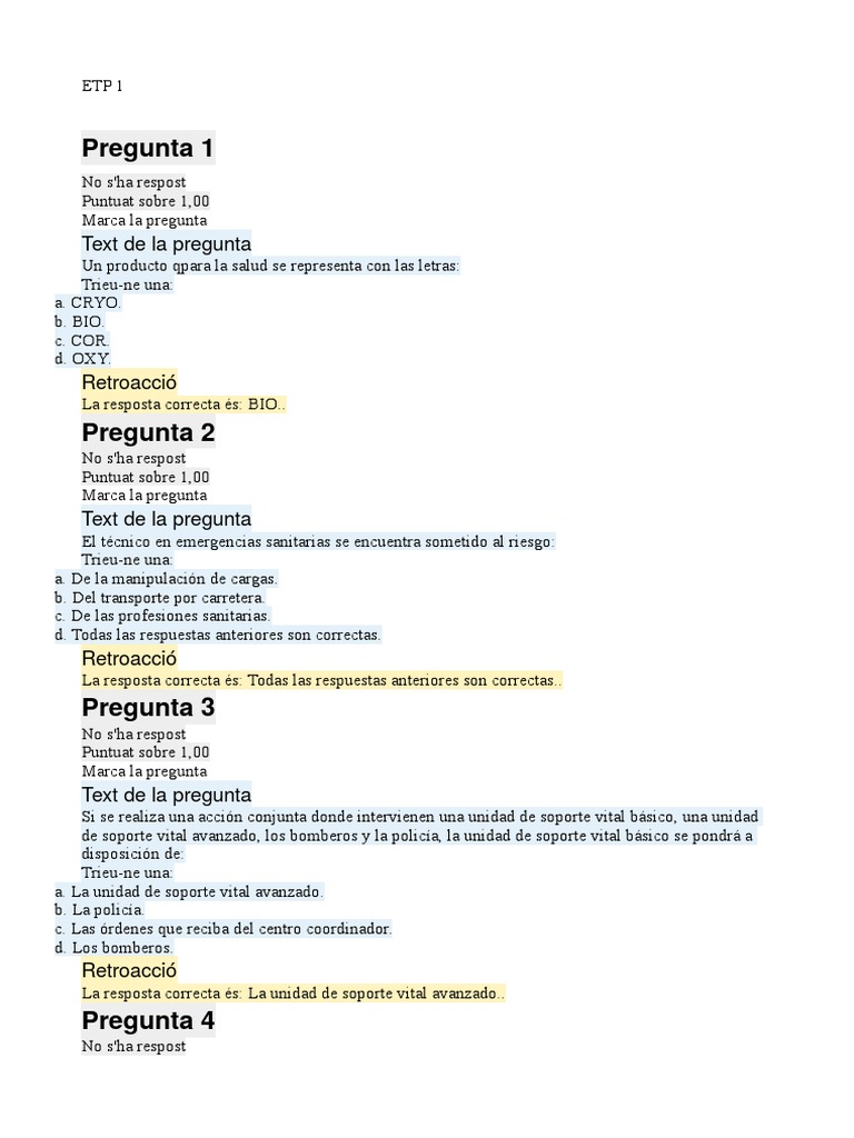 Test Etp | PDF | Ambulancia | Combustión