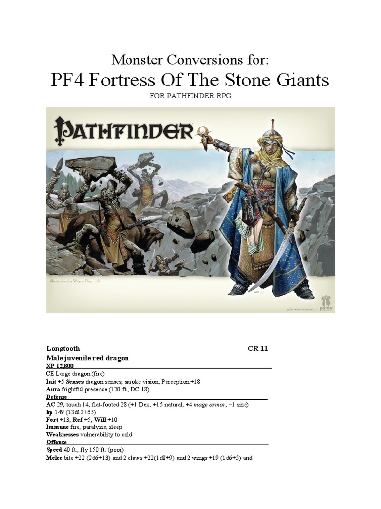 PZO9004 4 Fortress of The Stone Giants | PDF | Dwarf (Dungeons ...