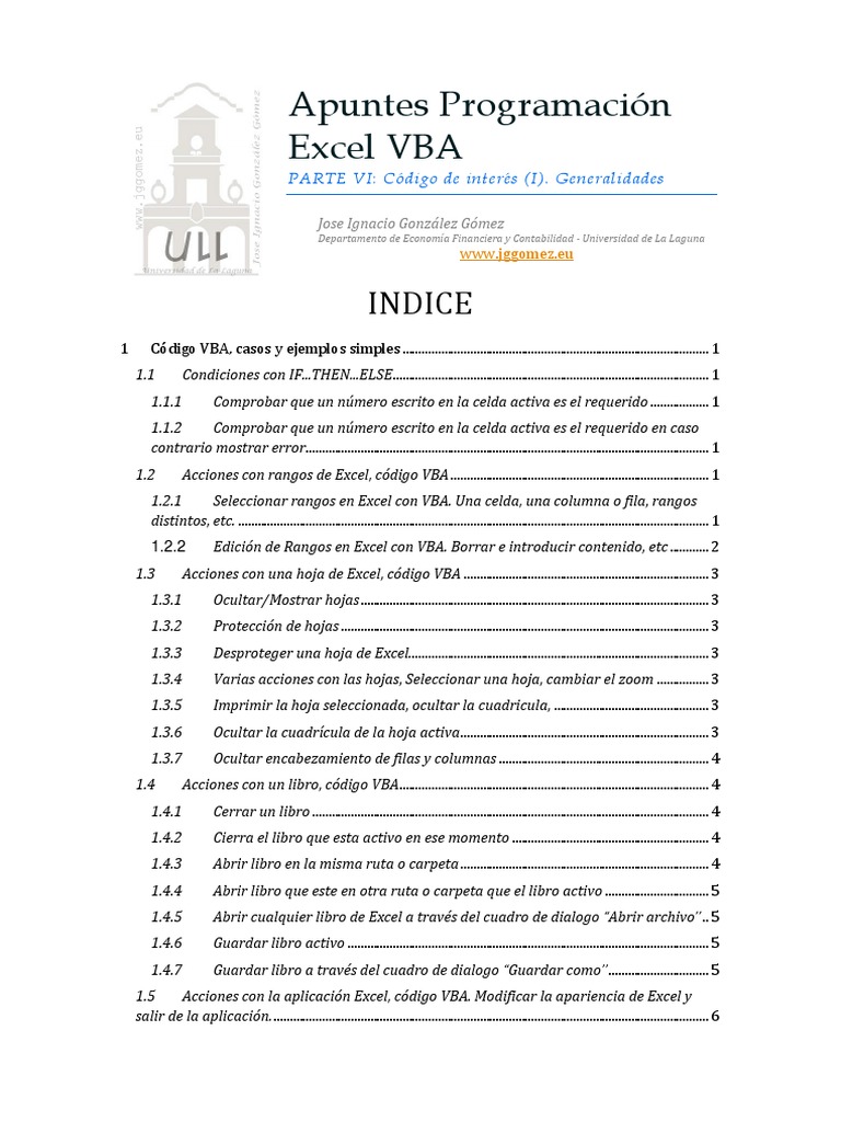 Ejemplos de Código VBA para Excel | PDF | Macro (informática ...