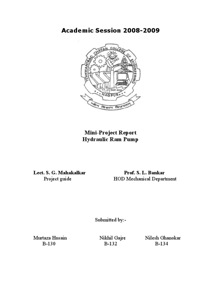 Hydraulic Ram Pump Design Considerations | PDF