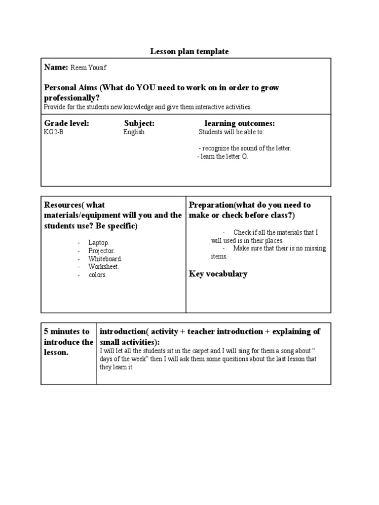 Lesson Plan 6 Reflection | PDF | Lesson Plan | Epistemology