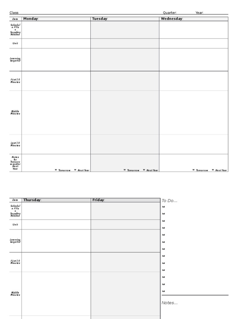 2 Page Quick Plan 1 | PDF