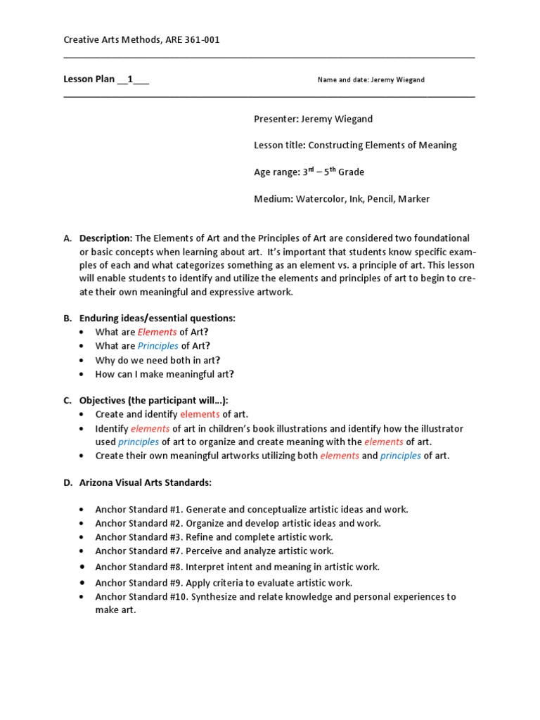 lesson plan 1 constructing elements of meaning