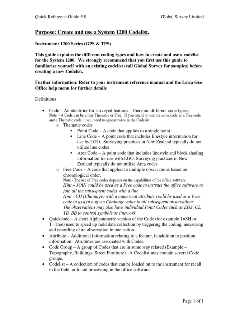 QRG 9 System 1200 Codelists and Codelist Manager | PDF | Code | Menu ...