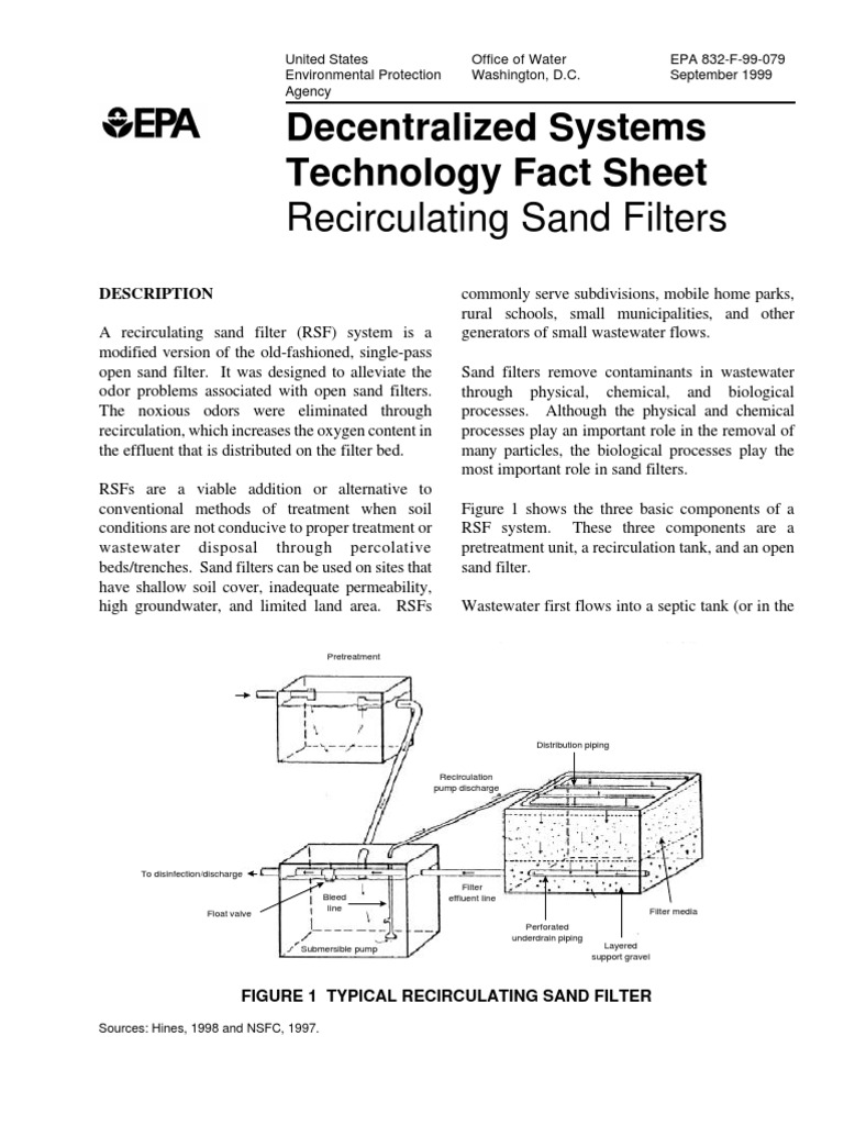 Decentralized SystemsTechnology - Recirculating Sand Filters | PDF ...