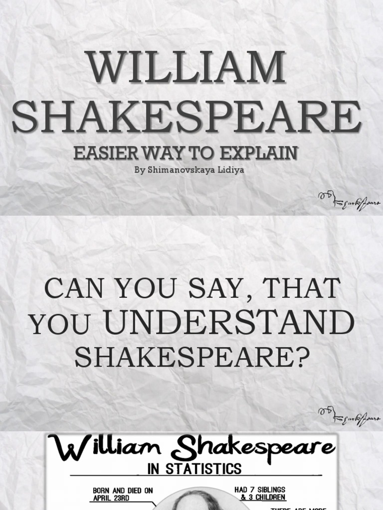 William Shakespeare: Easier Way To Explain | PDF | Poetry