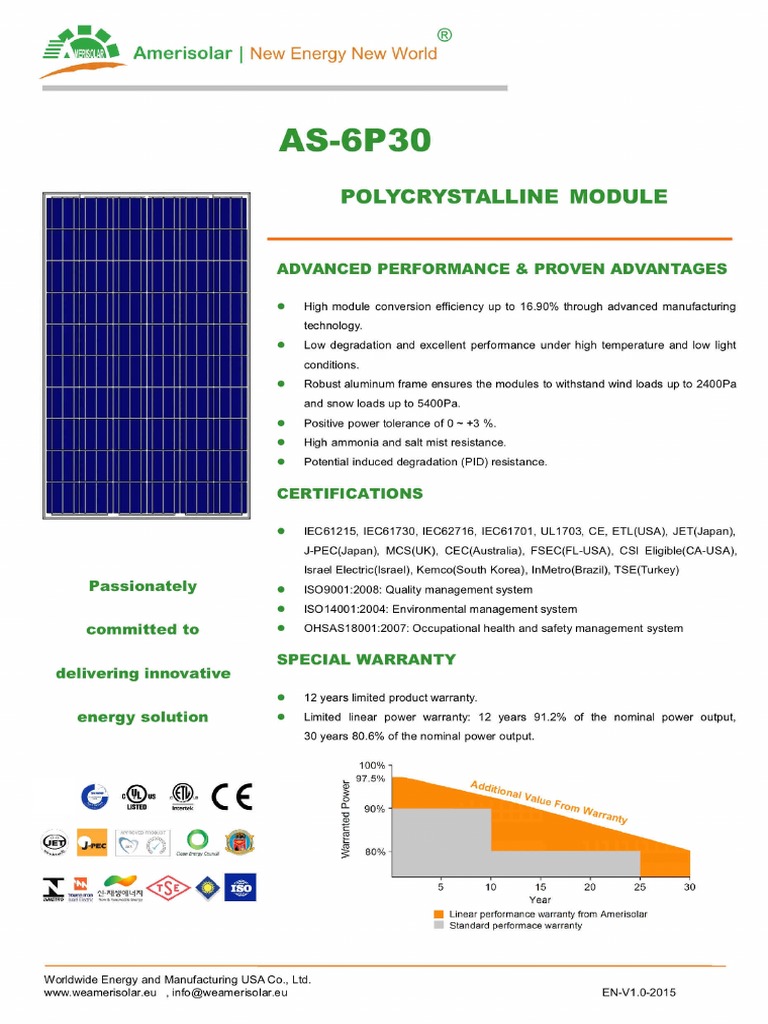 As 6P30 Module Specification | PDF